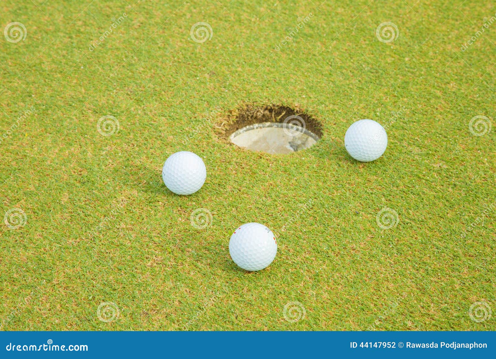 Golf Club Putting Ball at the Hole Stock Photo - Image of sport, hole ...