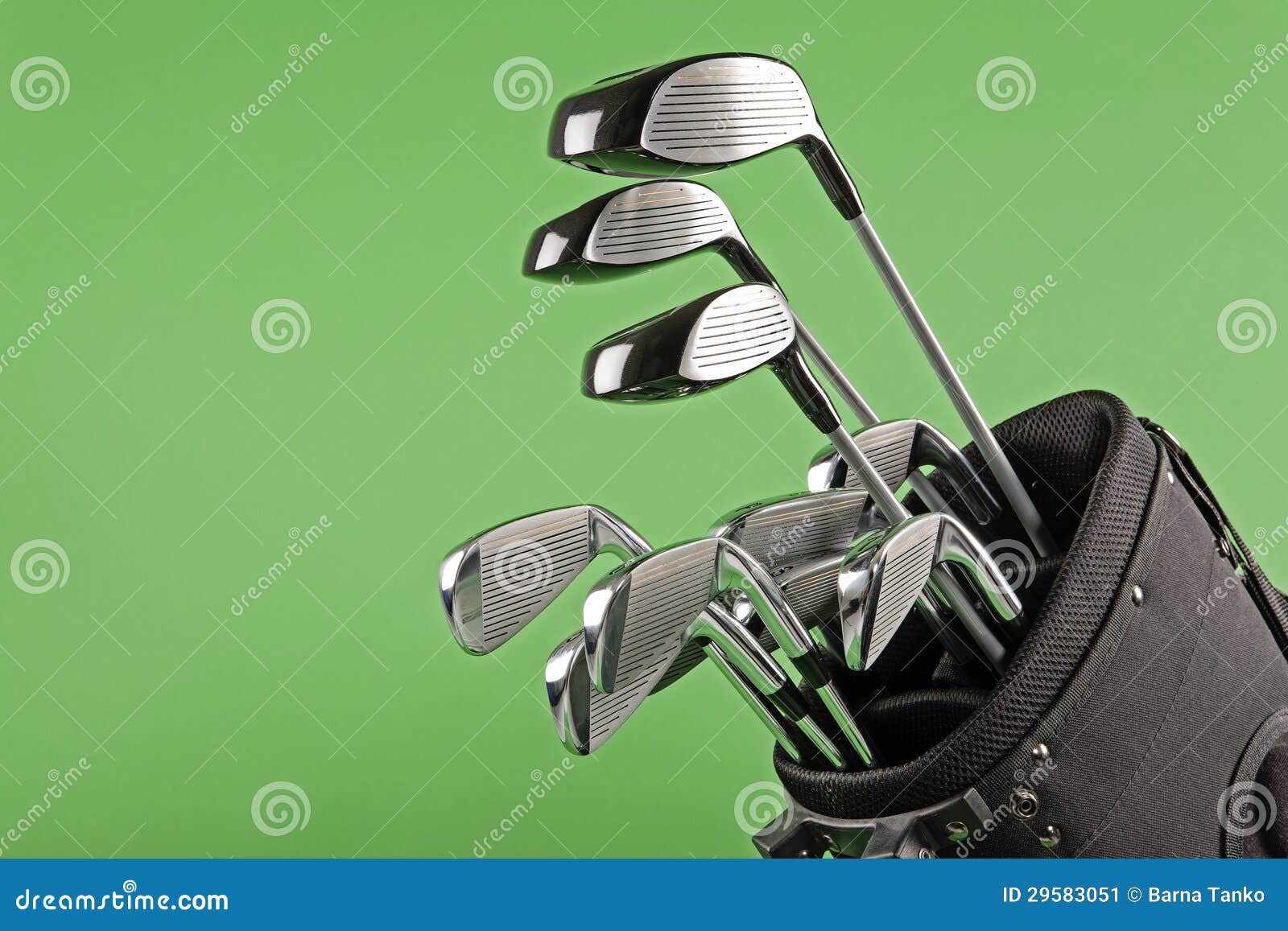 Golf Club Set on Chroma Green Stock Image - Image of gree, sport: 29583051