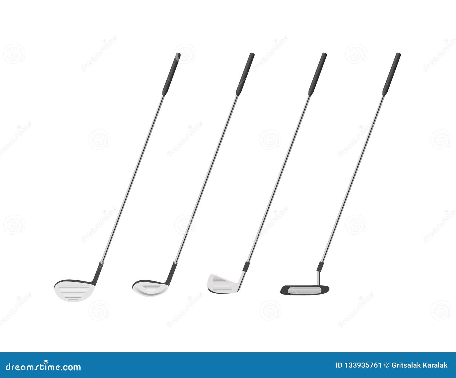 Golf Club Set Vector / Putter Wood Iron Stock Vector - Illustration of ... Golf Club Set Vector / Putter Wood Iron Stock Vector - Illustration of ...