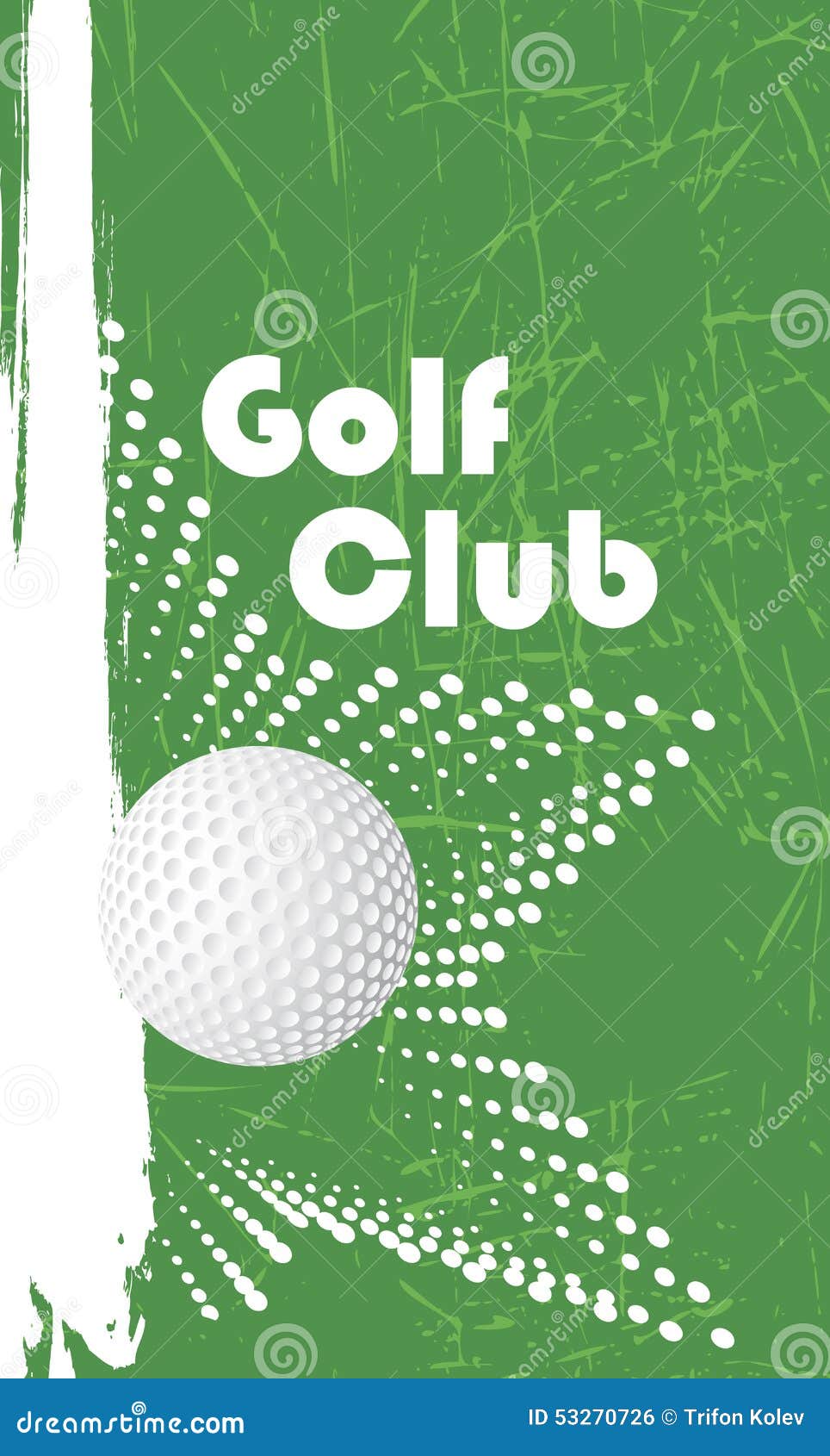 Golf Club Vertical Banner,Invitation Card Stock Vector - Illustration ...