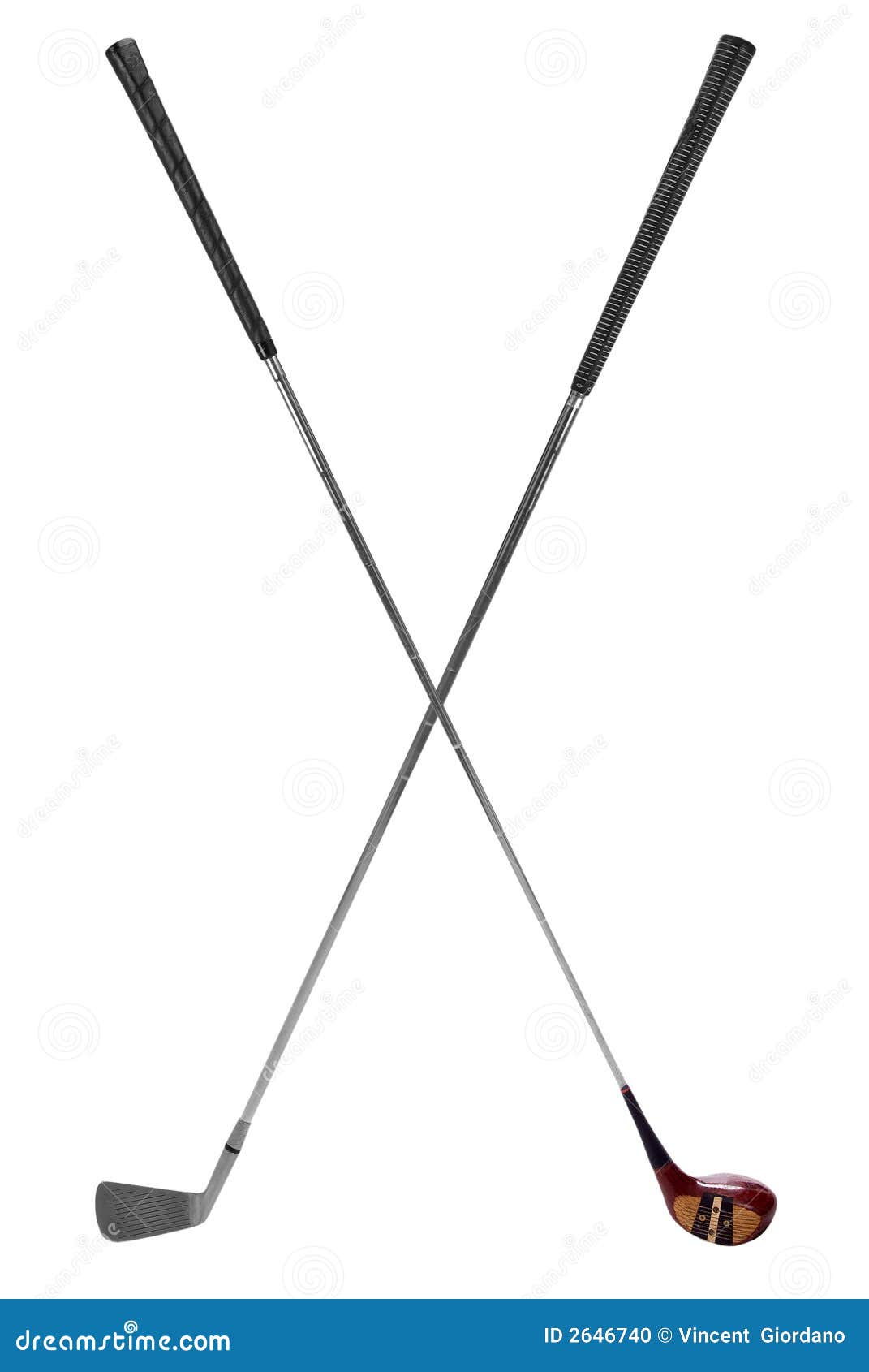 Golf clubs crossed stock photo. Image of club, recreation - 2646740