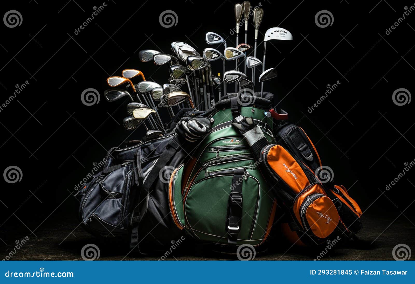 Golf Clubs on Transparent Background -Generative Ai Stock Image - Image ...