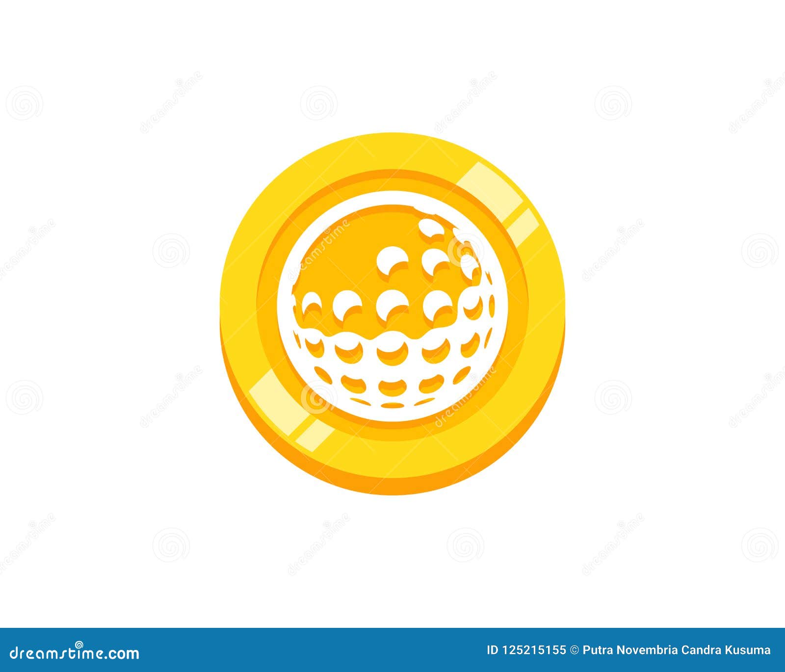 Golf Coin Logo Icon Design stock vector. Illustration of finance ...