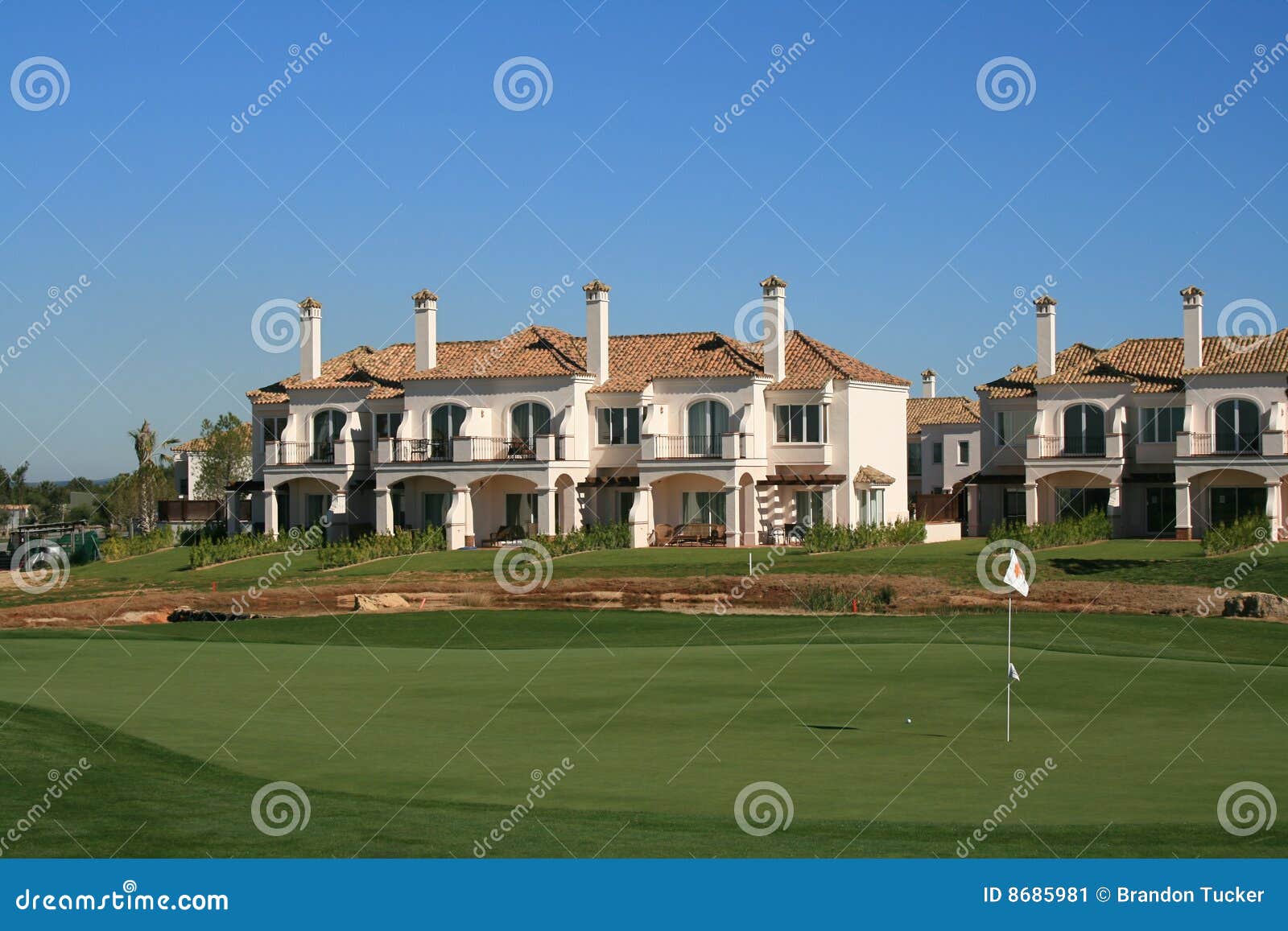 Golf Condo villa in Spain stock image. Image of rental - 8685981