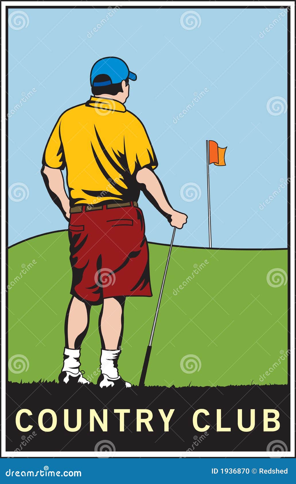 Golf Country Club stock vector. Illustration of chip, shirt - 1936870