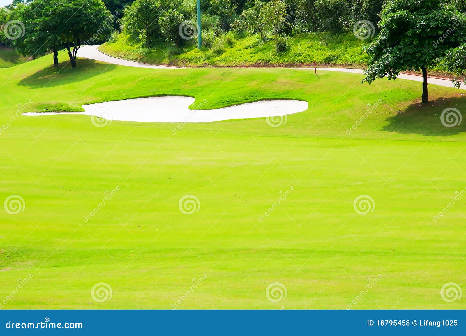 Golf course stock photo. Image of blue, golf, yellow - 18795458