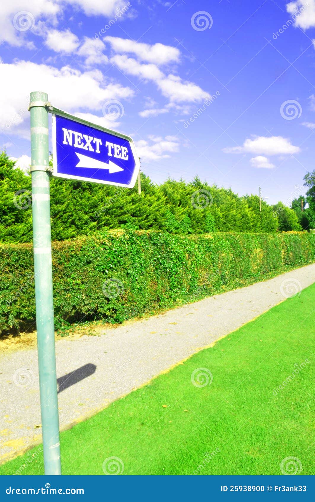 Golf Course sign stock photo. Image of arrow, next, sign - 25938900