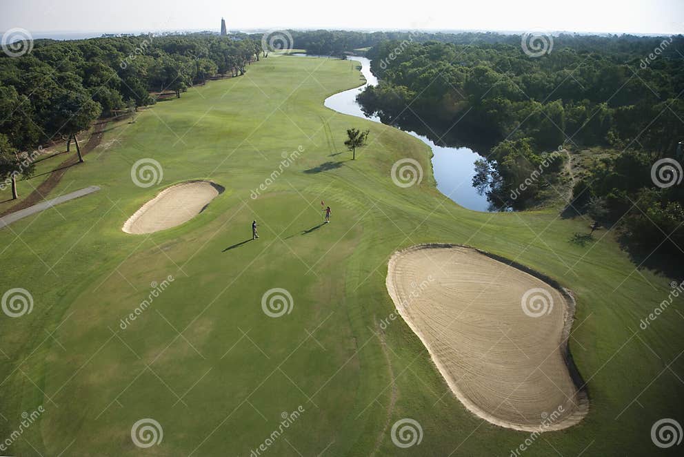 Golf course aerial. stock image. Image of trap, high, 060607c0257 - 3417339