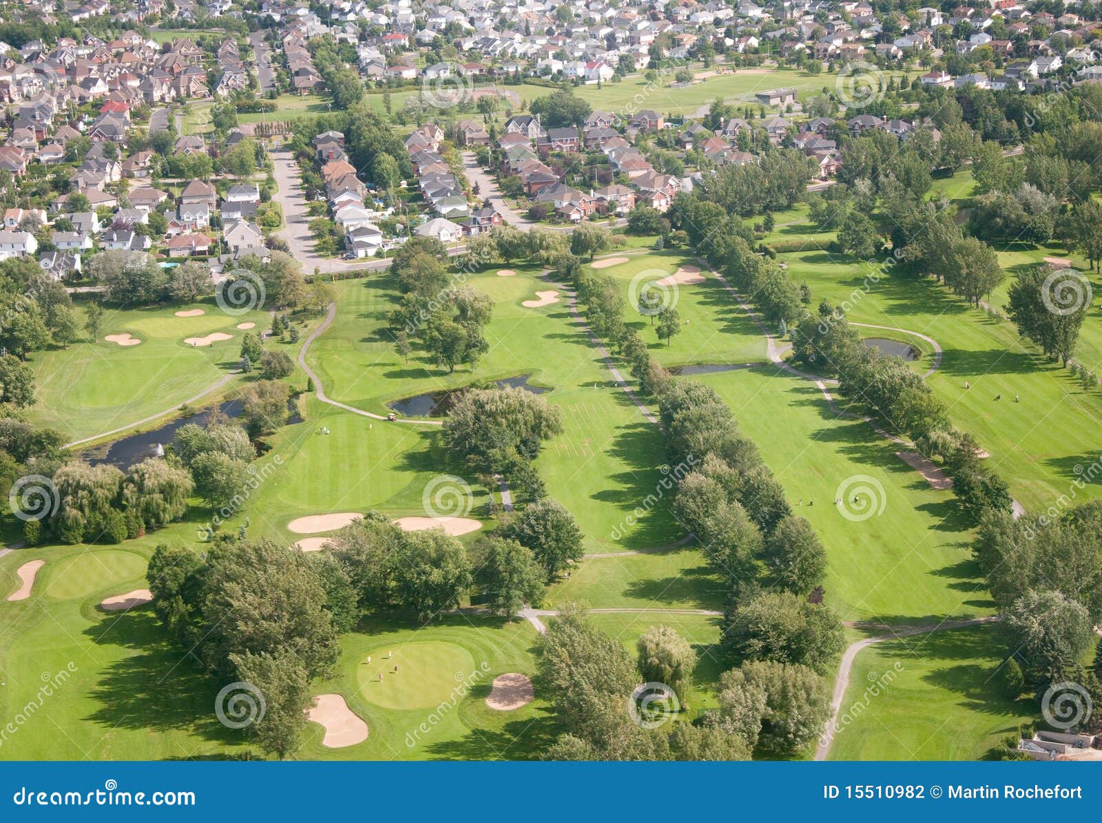 Golf course. Aerial view. stock photo. Image of private - 15510982