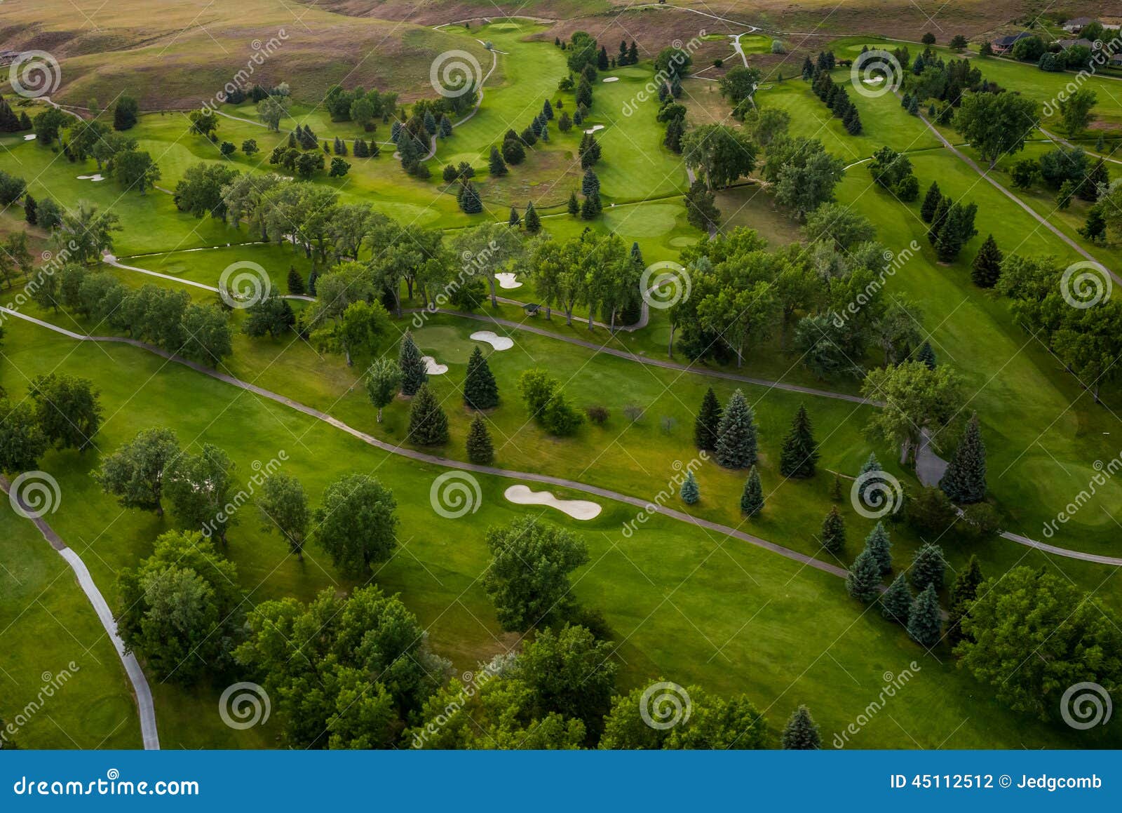 Golf Course Aerial stock photo. Image of fairway, path - 45112512