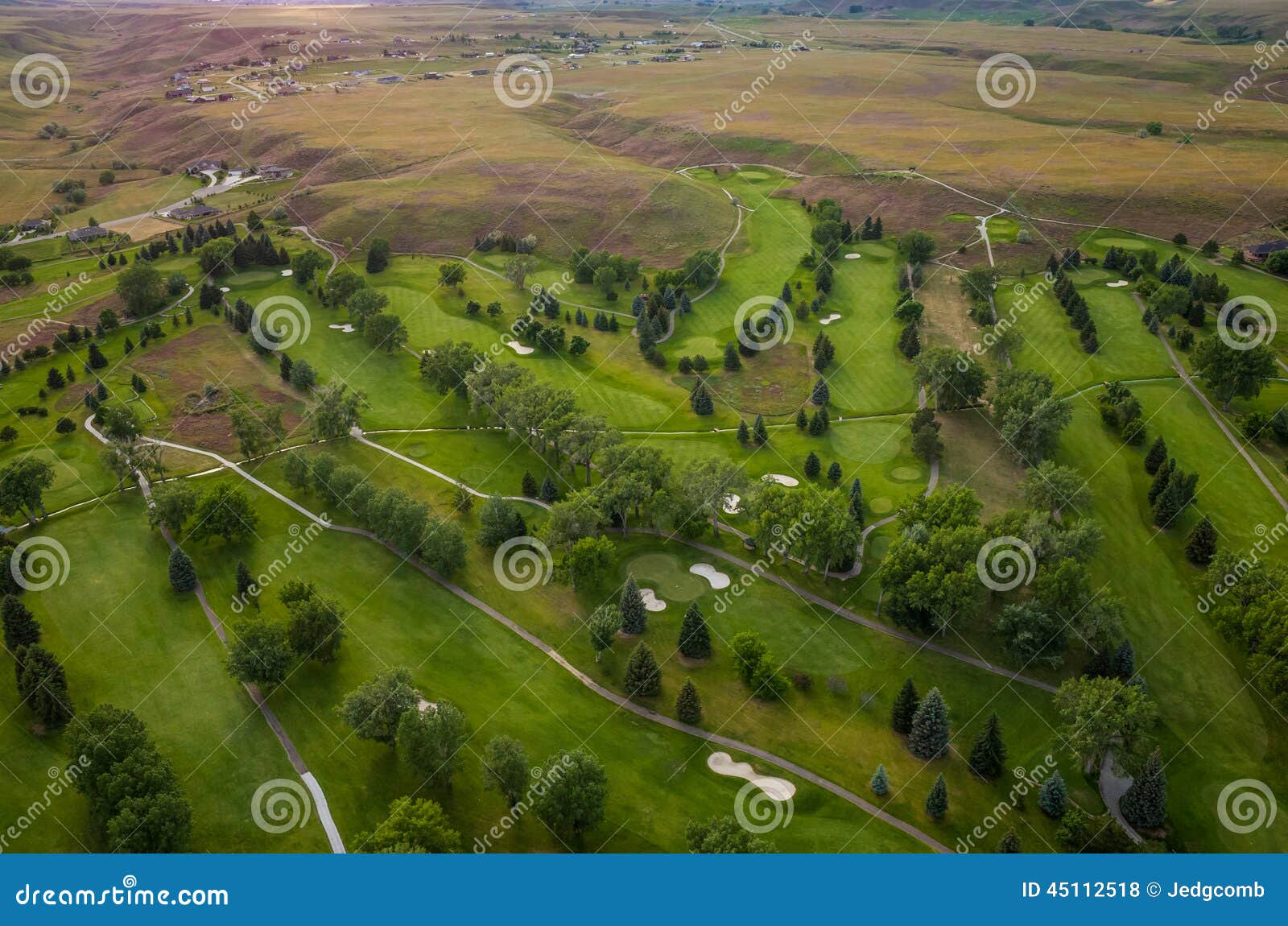 Golf Course Aerial stock photo. Image of getaway, mountains - 45112518
