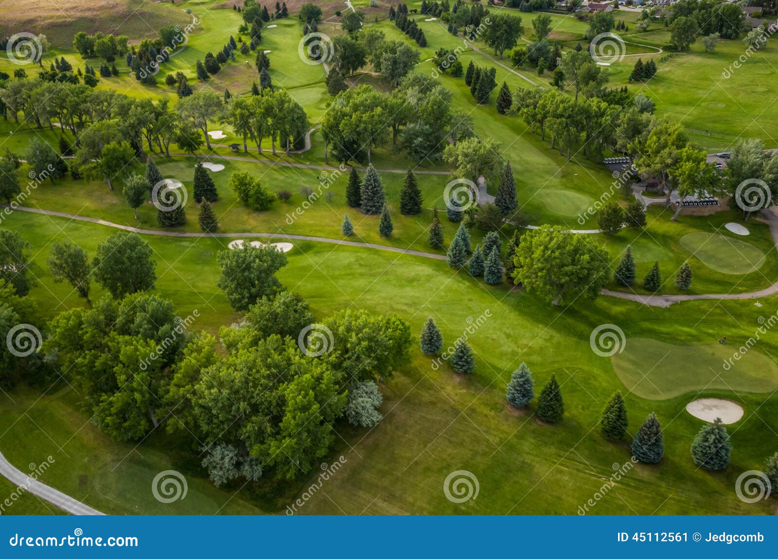 Golf Course Aerial stock image. Image of getaway, happiness - 45112561