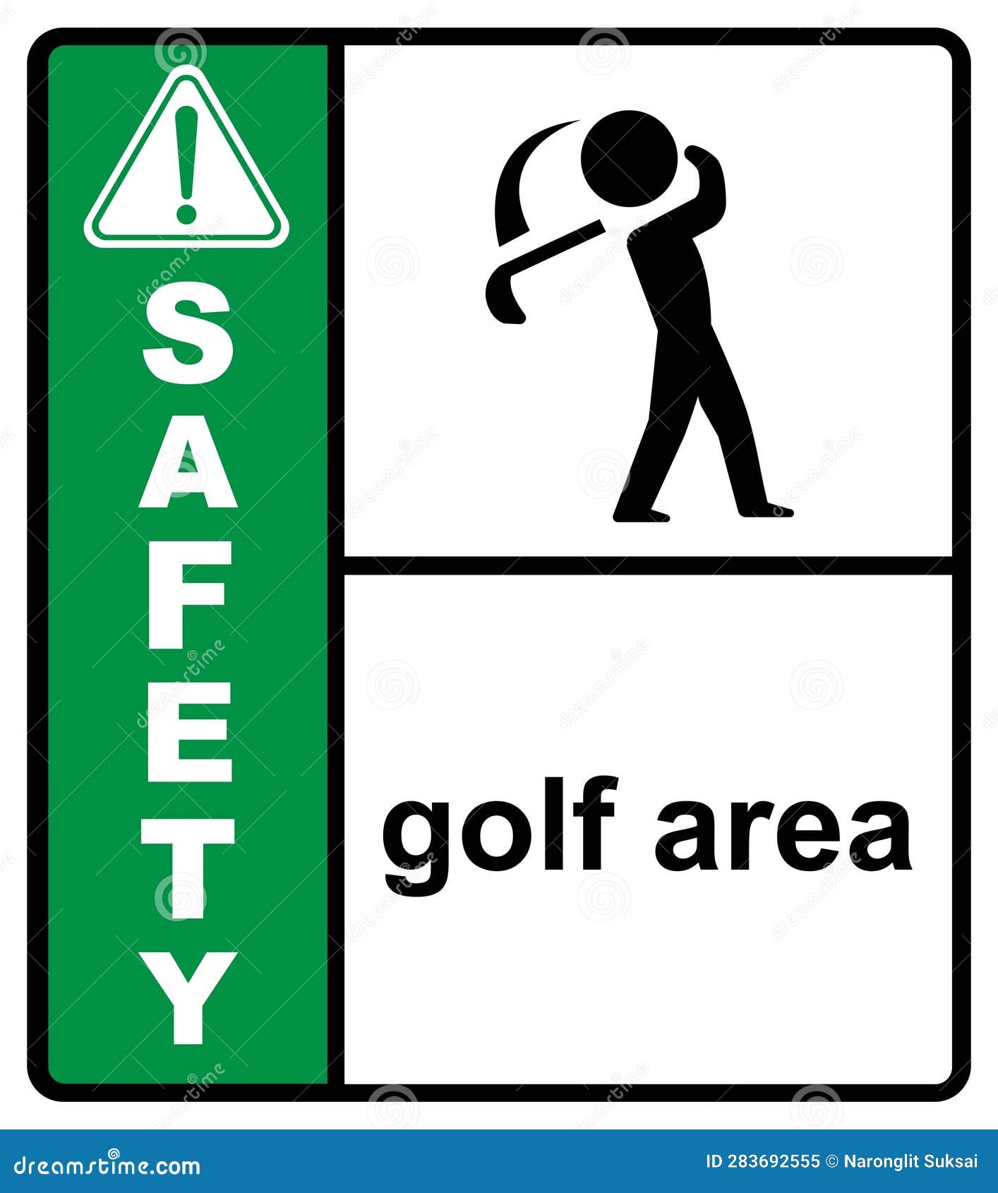 Golf Course,golf Area Safety Sign Stock Vector - Illustration of design ...
