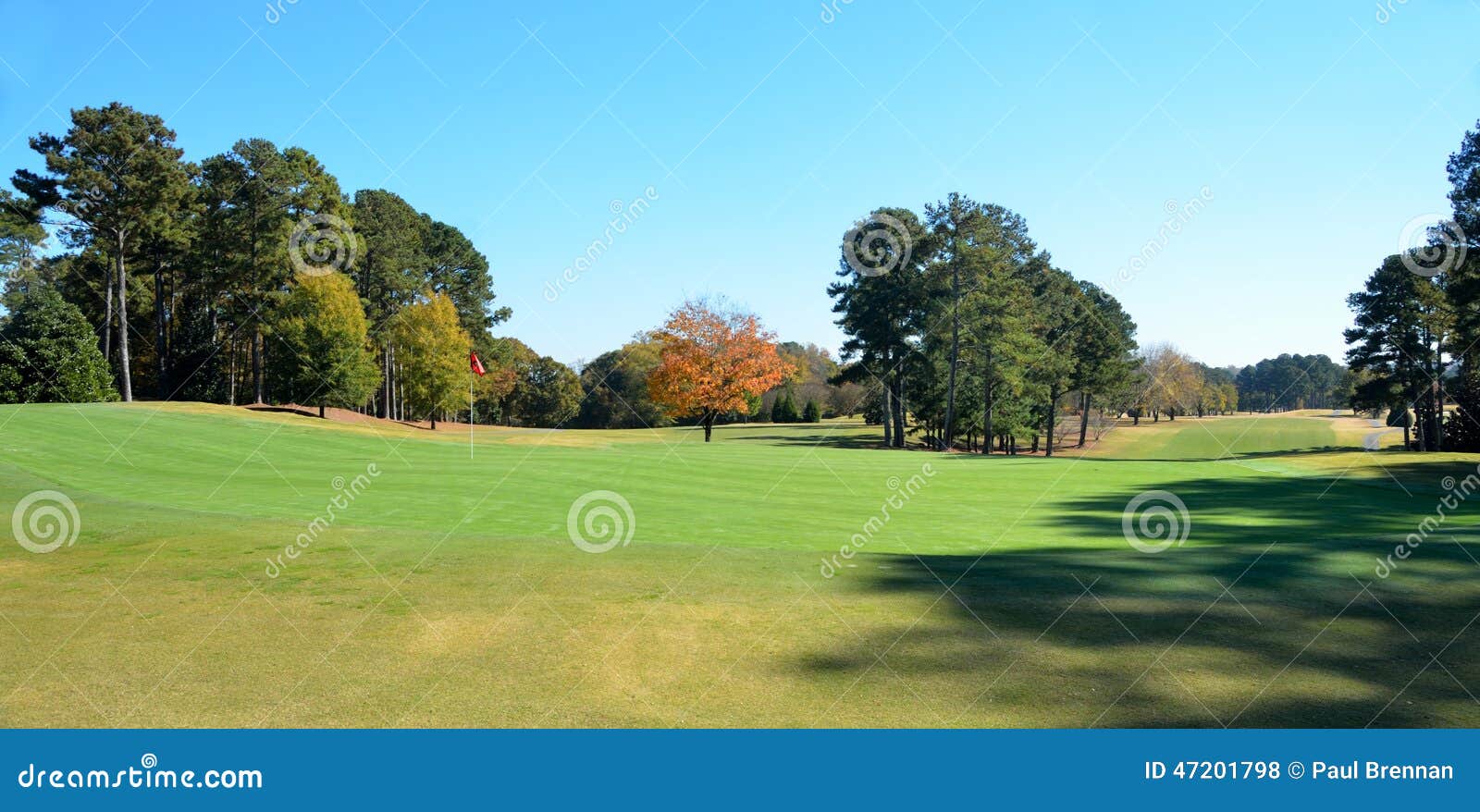 Golf course in Autumn stock photo. Image of season, fall - 47201798