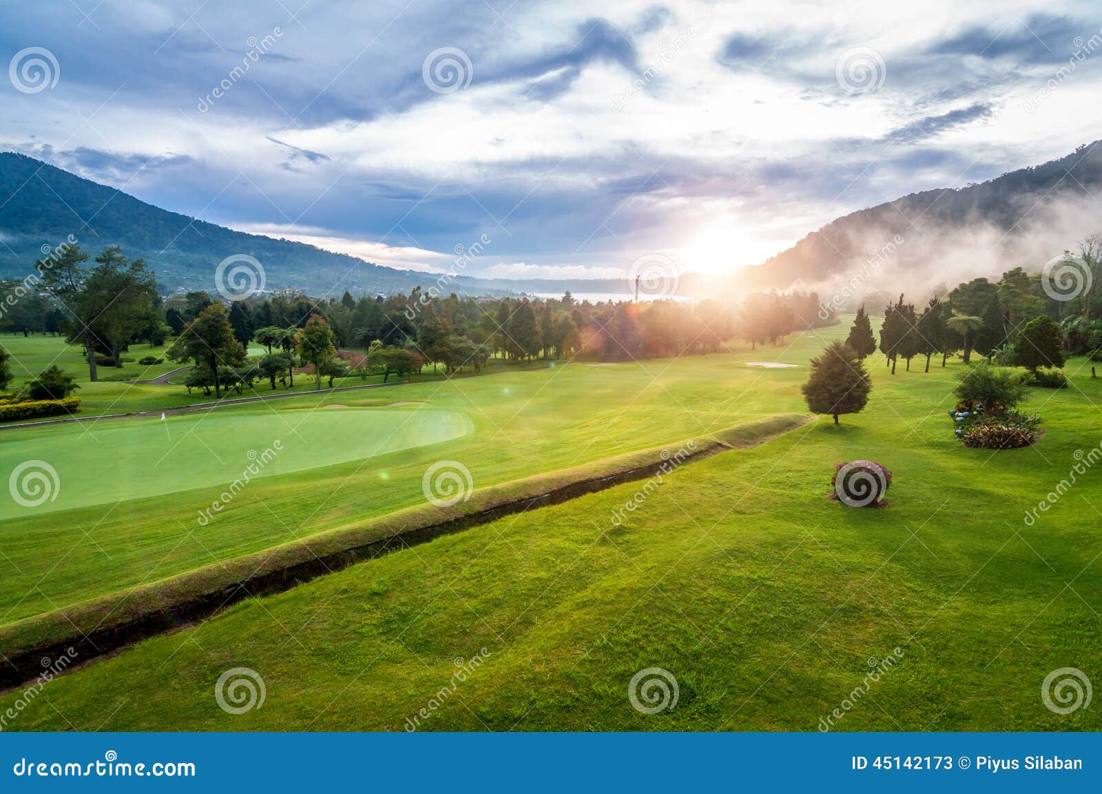 Golf Course in Bali stock image. Image of blue, holiday - 45142173