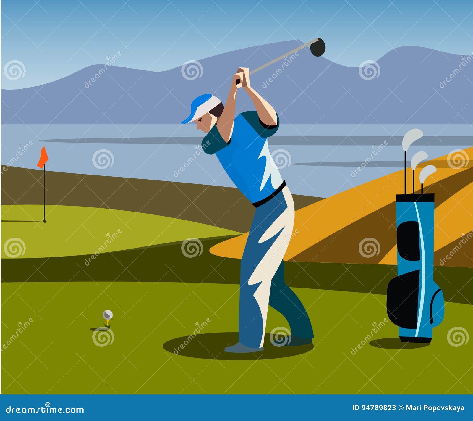 Golf Course Banner stock vector. Illustration of champion - 94789823