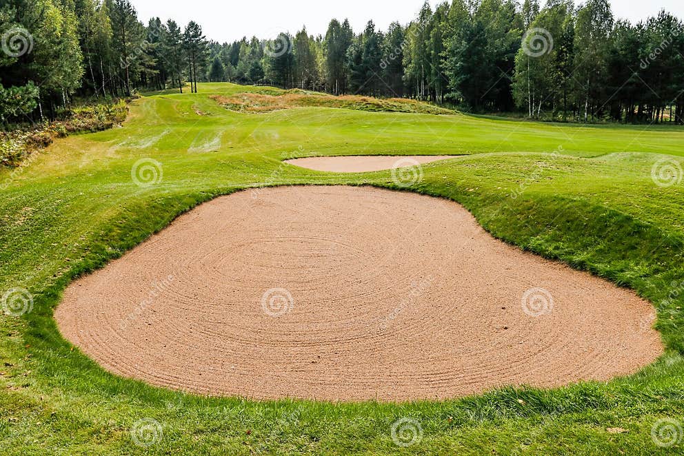 The Golf Course Bunker Obstacle Stock Photo - Image of holiday, idyllic ...