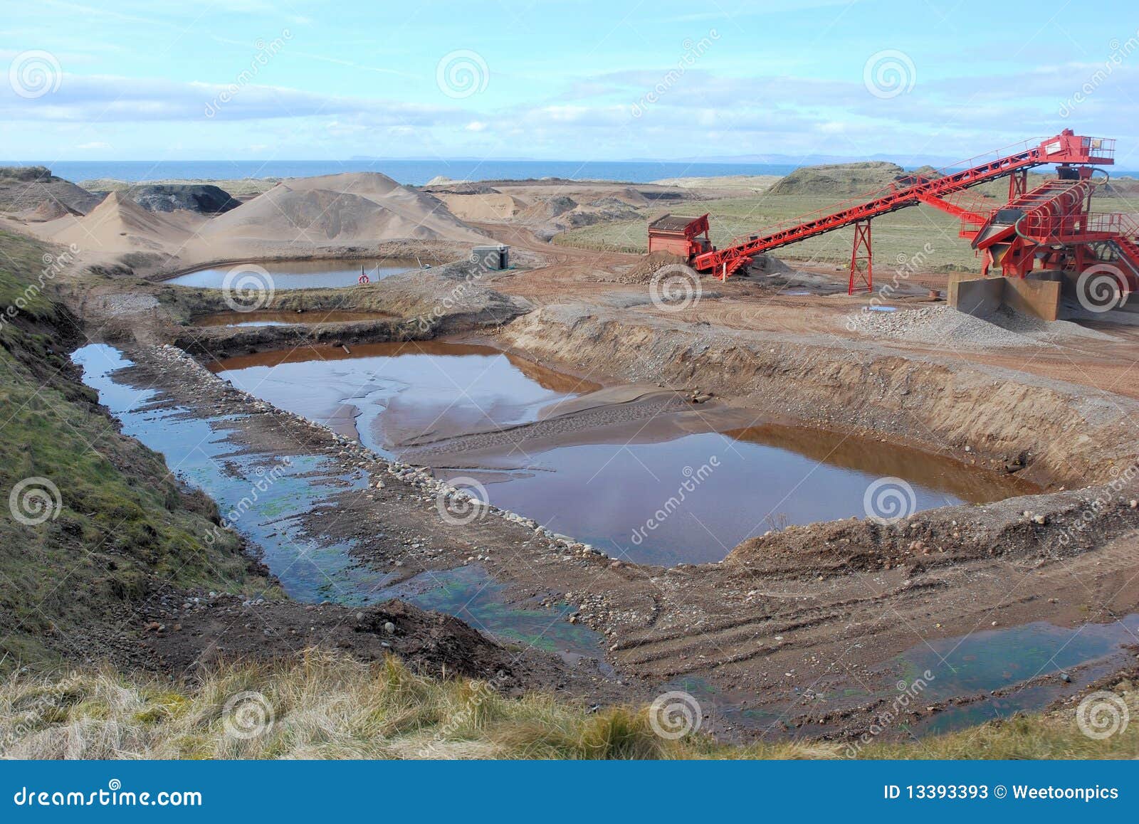 Golf Course Construction. stock image. Image of building - 13393393