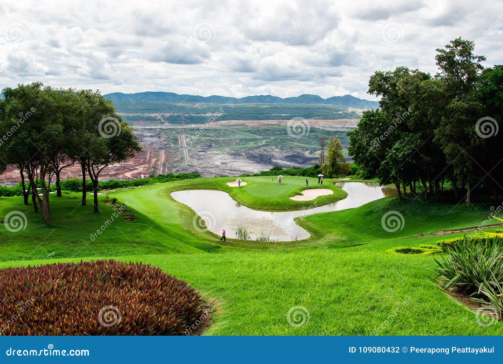 Golf Course in the Countryside. Stock Photo - Image of landscape, cana ...