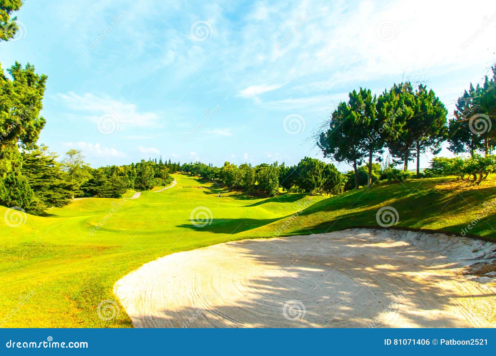 Golf Course in the Countryside. Stock Photo - Image of golfer, country ...