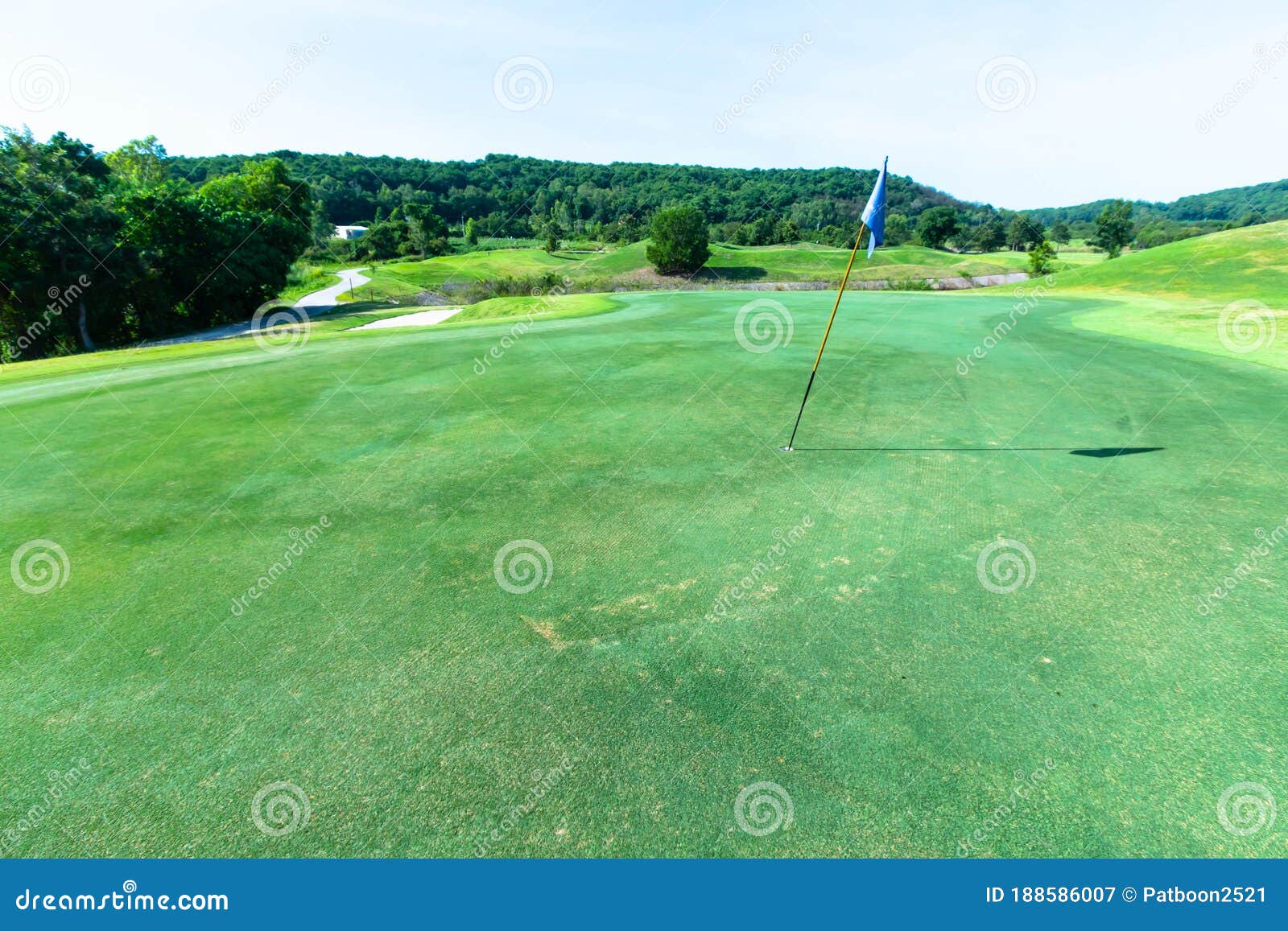 Golf Course in the Countryside. Stock Image - Image of compete, country ...