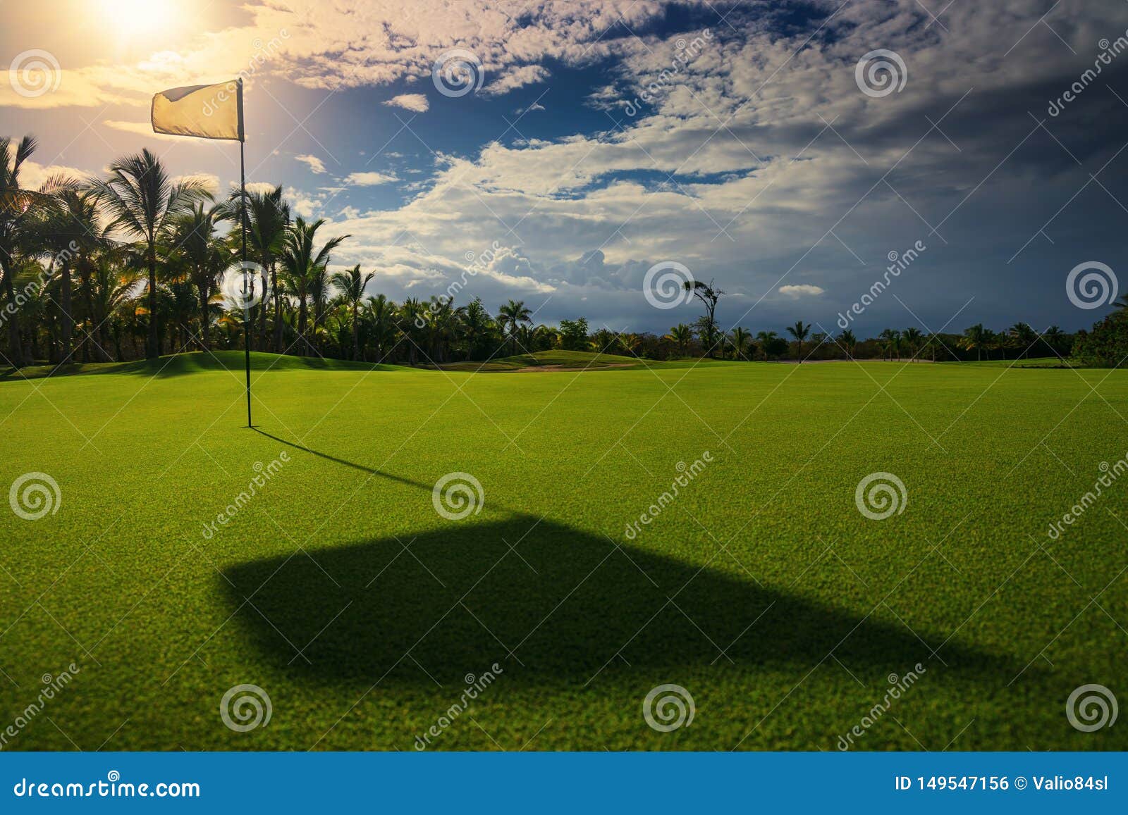 Golf Course in the Countryside. Luxury Golf Club on Caribbean Island ...
