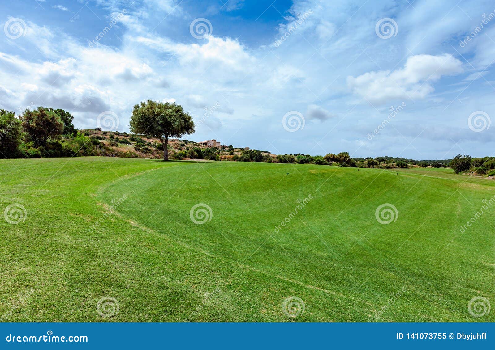 Golf course, Crete, Greece stock image. Image of landscape - 141073755