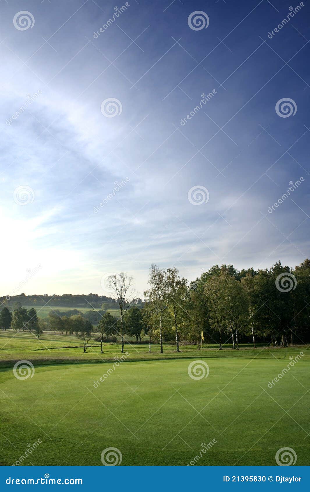 Golf course at dawn stock photo. Image of lifestyle, exercise - 21395830