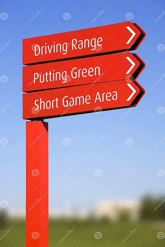 Golf Course Direction Signs Stock Photo - Image of fairway, hole: 16915550