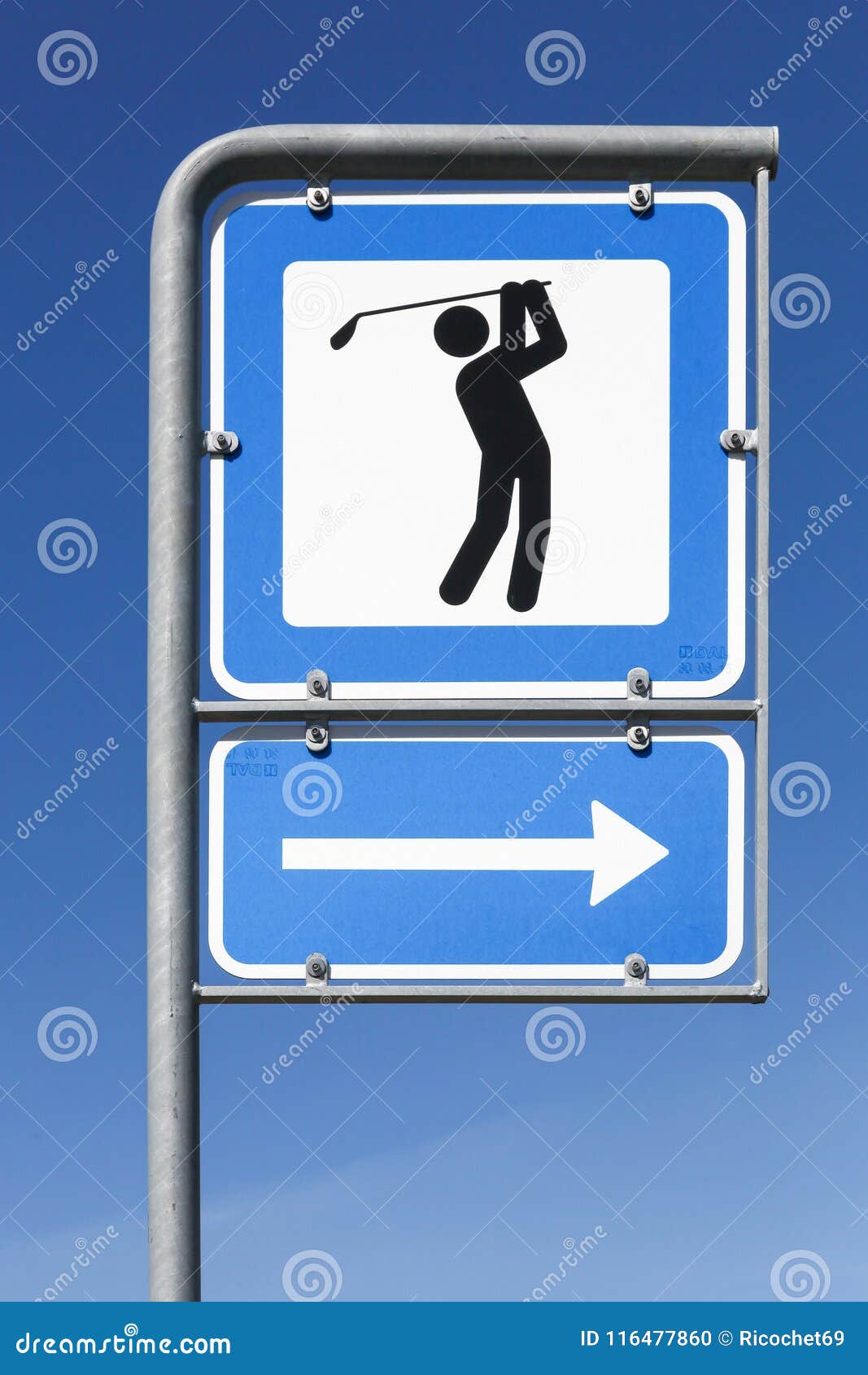 Golf Course Direction Symbol Stock Photo - Image of recreation, symbol ...