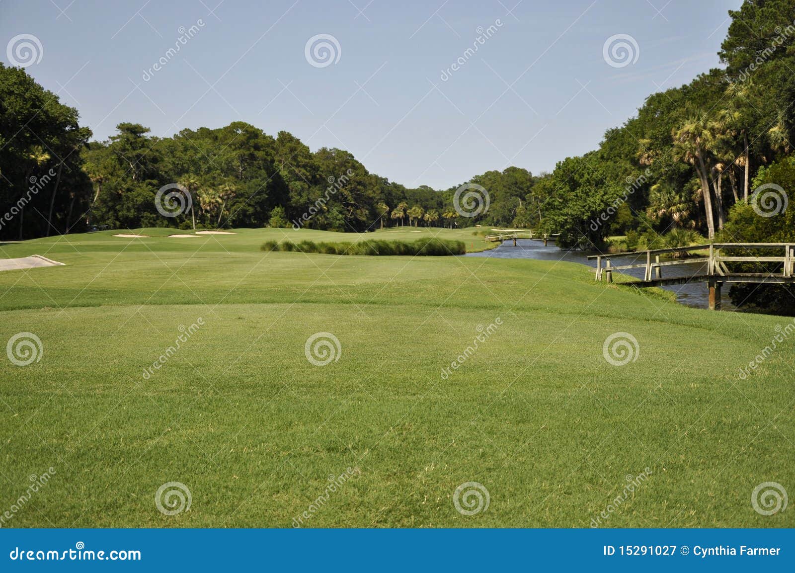 Golf course fairway stock image. Image of scenic, hilton - 15291027