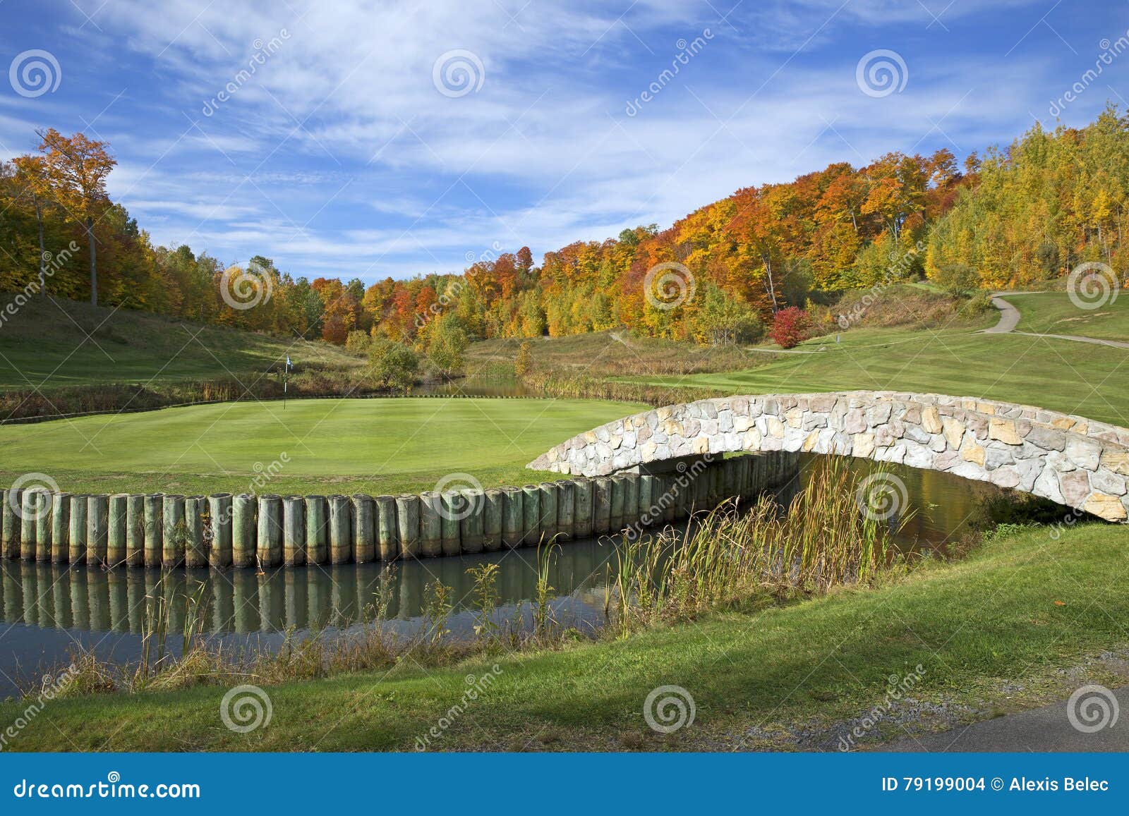 Golf course stock photo. Image of drive, fall, recreation - 79199004