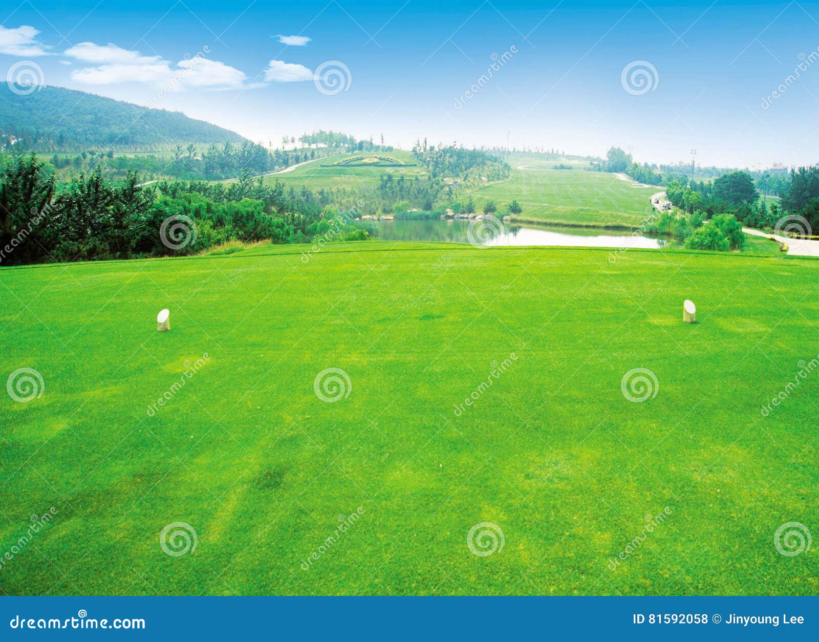 Golf Course stock photo. Image of cloud, nature, golf - 81592058