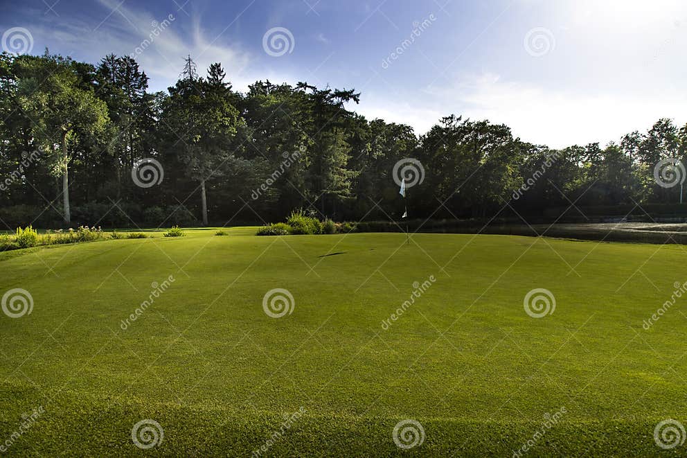 Golf course in green field stock photo. Image of nature - 324333166