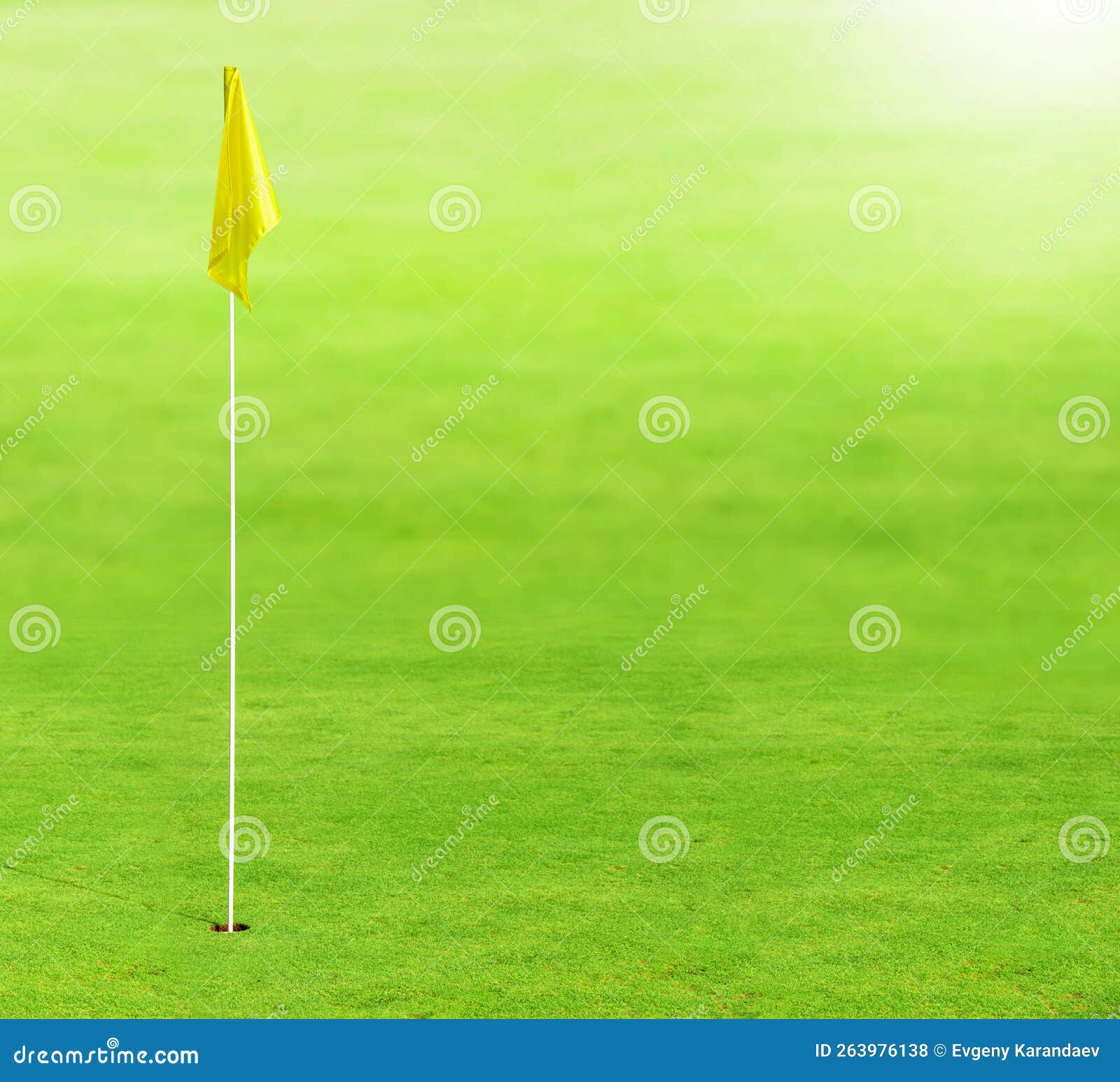Golf Course with Green Grass Stock Photo - Image of scenic, scenery ...
