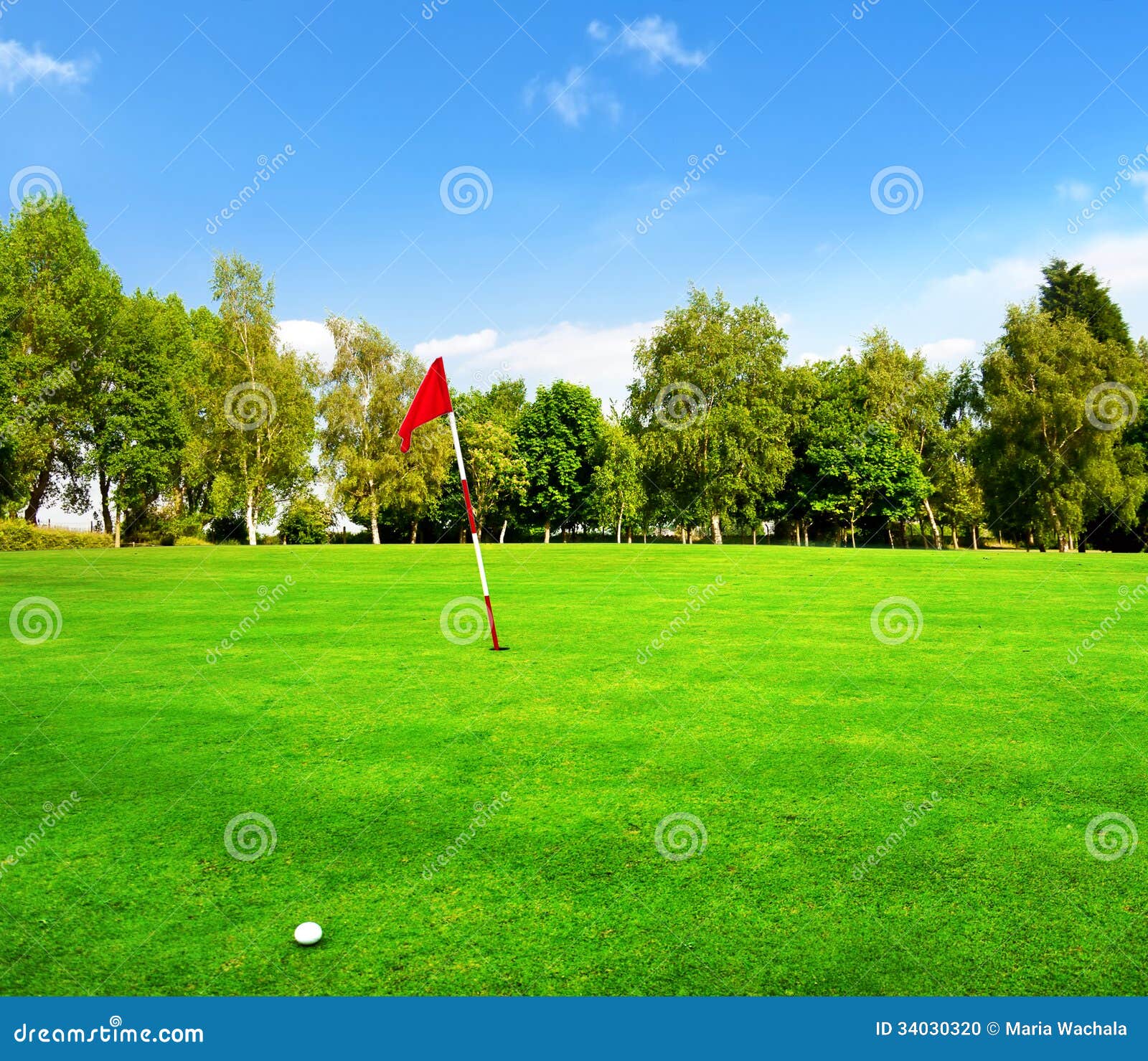 Golf Course Green stock photo. Image of green, mark, outdoor - 34030320