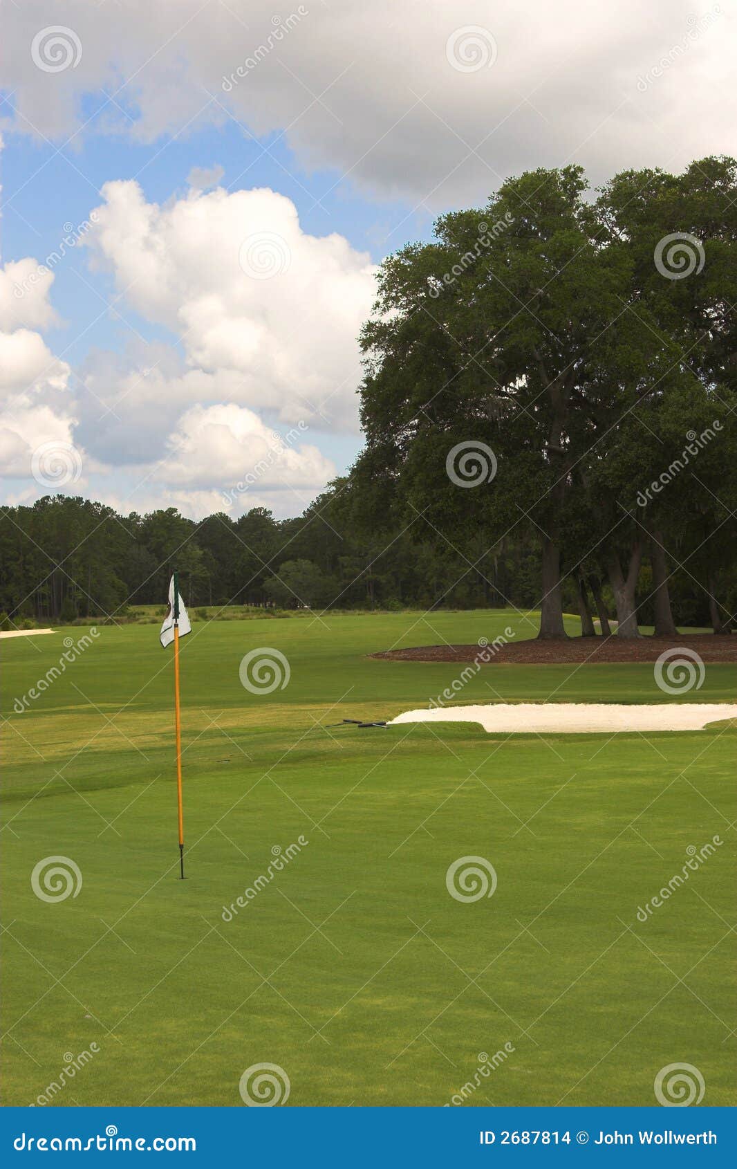Golf course green and pin stock photo. Image of championship - 2687814