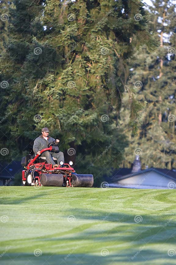 Golf Course Groundskeeper stock image. Image of outside - 6069333