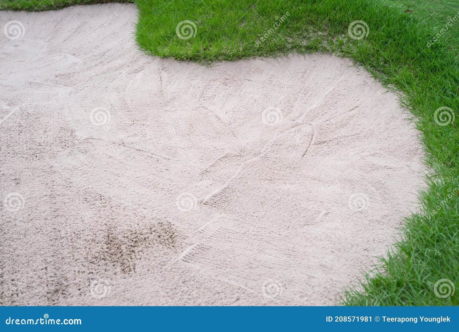 Golf Course with a Heart-shaped Sand Pit Stock Image - Image of golfing ...