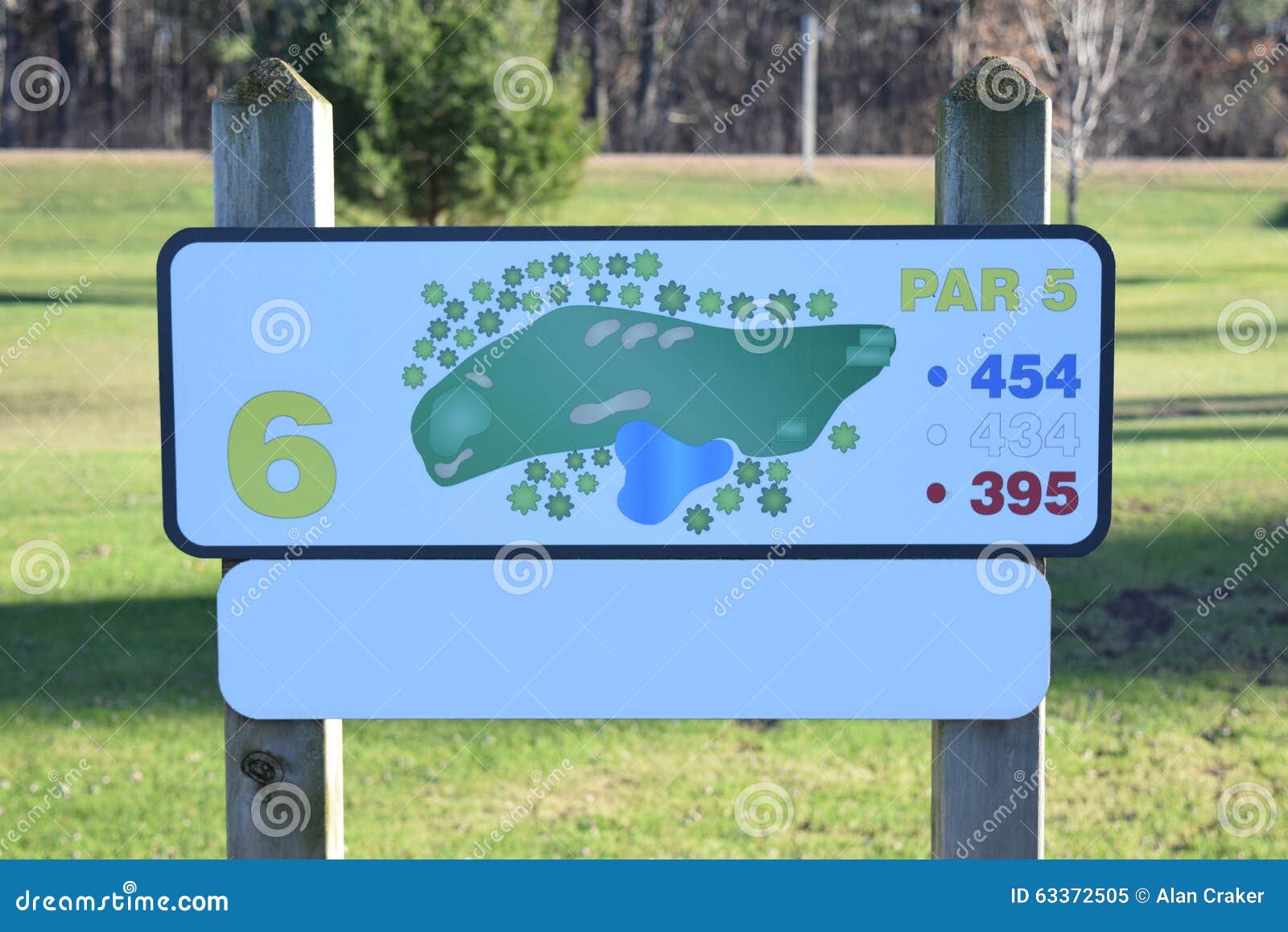 Golf Course Hole Six Map Layout Stock Image - Image of green, summer ...