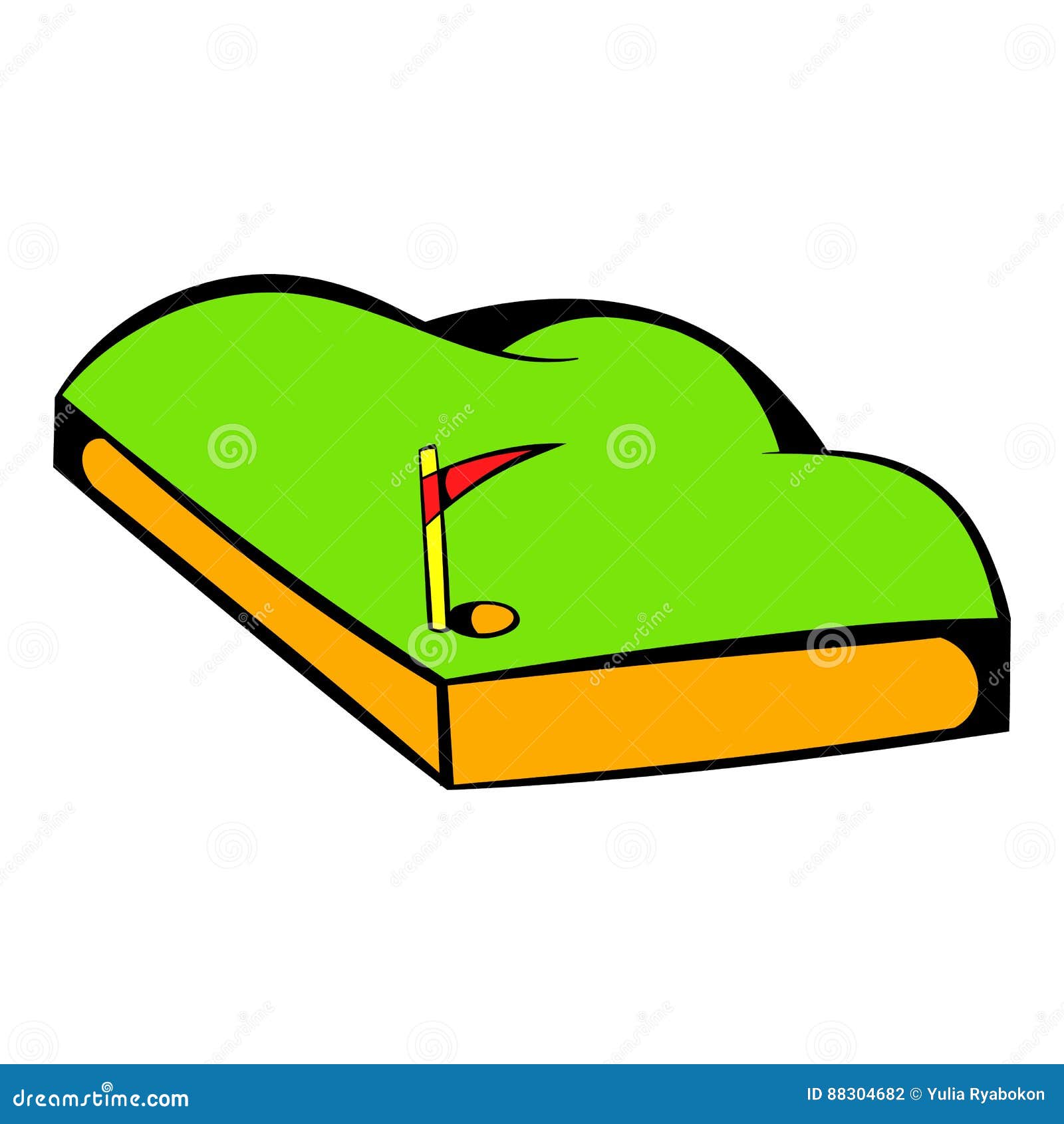 Golf Course Icon, Icon Cartoon Stock Vector - Illustration of lifestyle ...