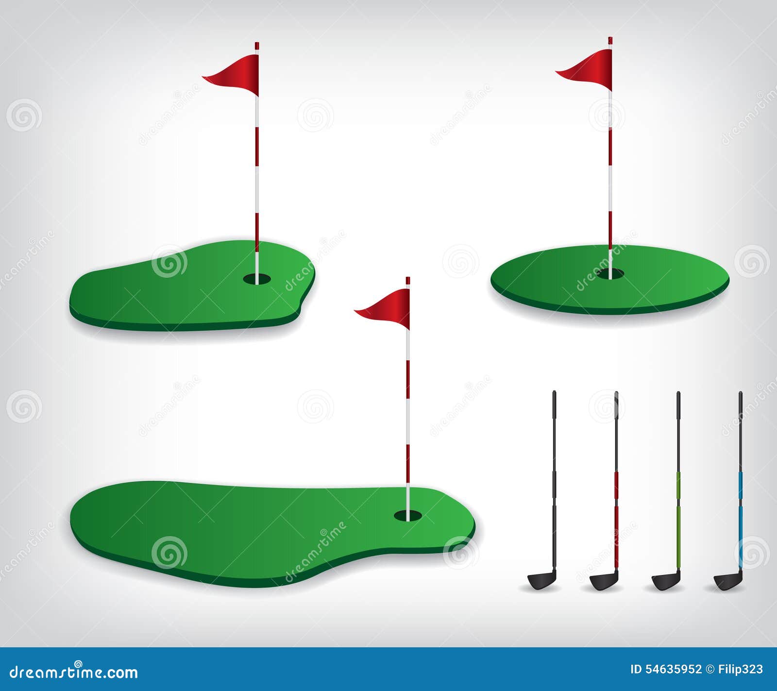 Golf course illustration stock vector. Illustration of natural - 54635952