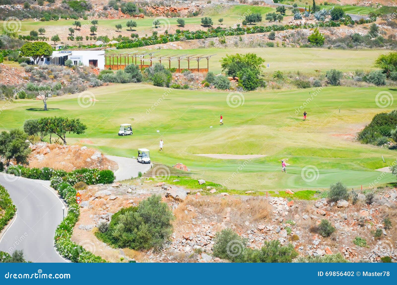 Golf Course on the Island of Crete Stock Photo - Image of golfing ...