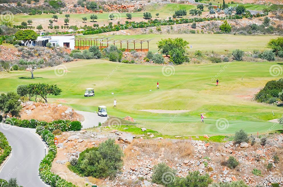 Golf Course on the Island of Crete Stock Photo - Image of golfing ...