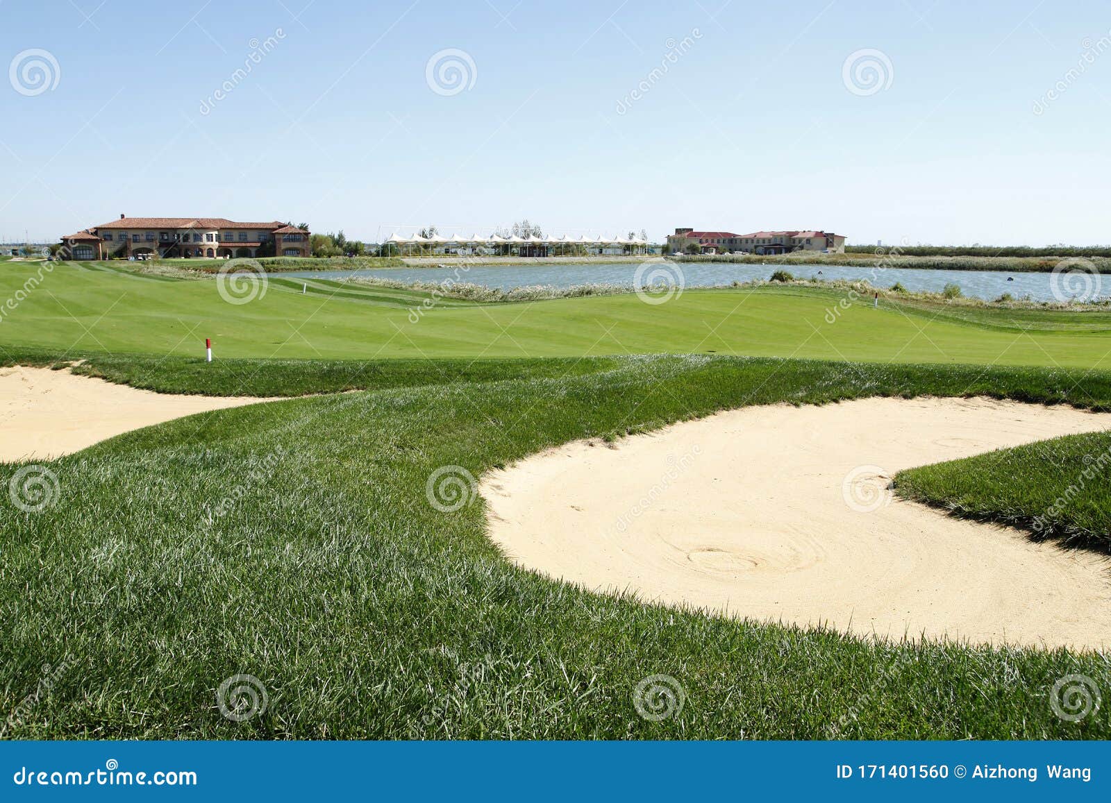 The golf course landscape stock photo. Image of green - 171401560