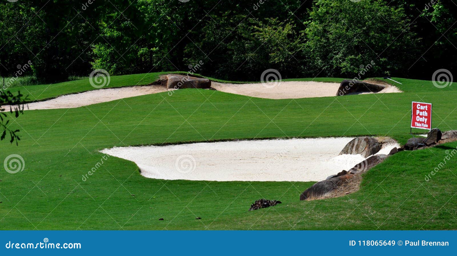 Golf Course Sand Traps Backdrop Stock Image - Image of ball, outdoors ...