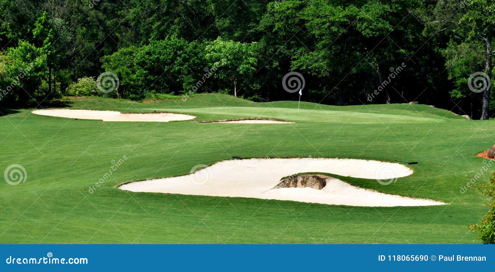 Golf Course Sand Traps Backdrop Stock Photo - Image of outdoors, golf ...