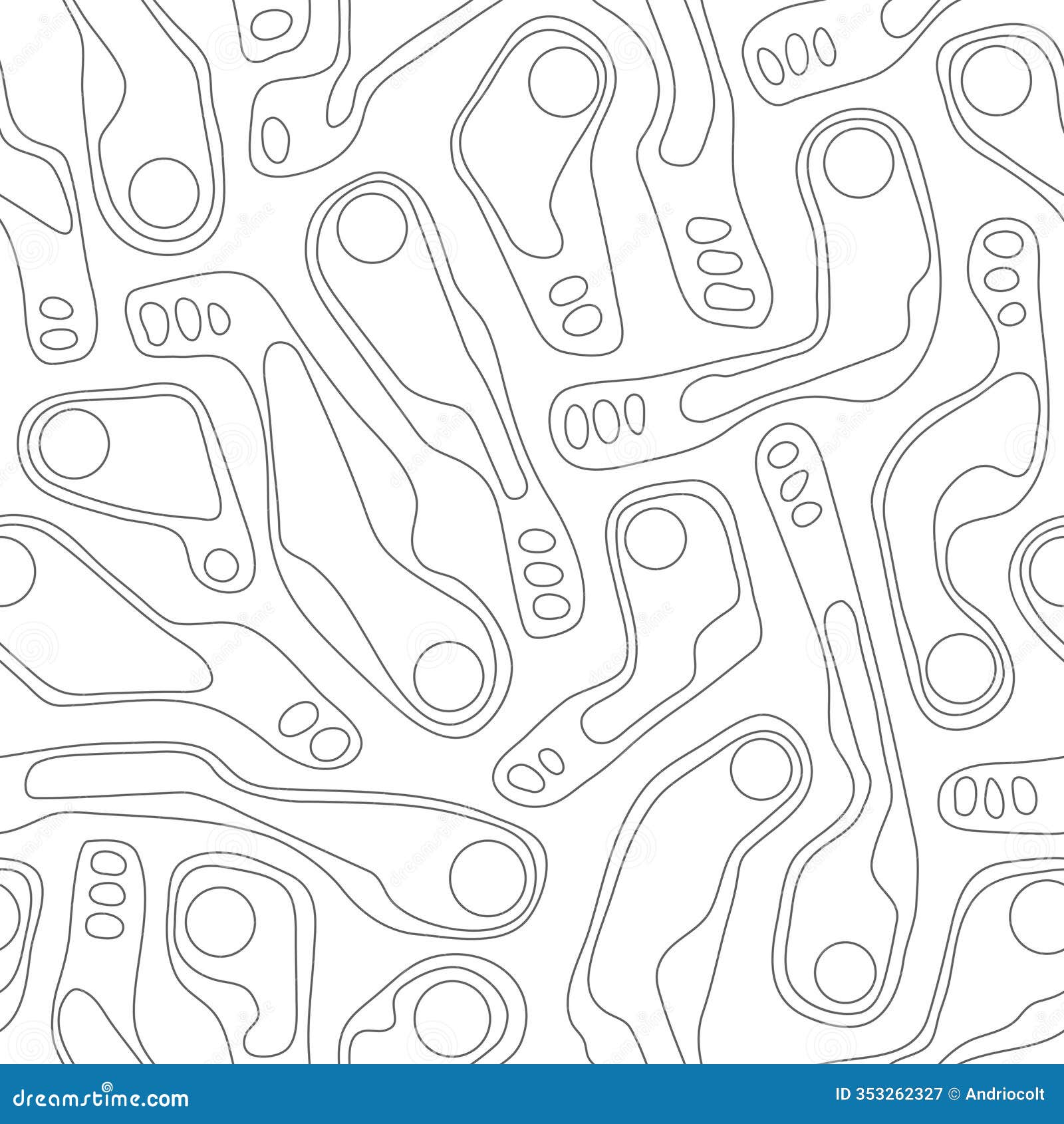 Golf Course Layout Outline Pattern Stock Illustration - Illustration of ...