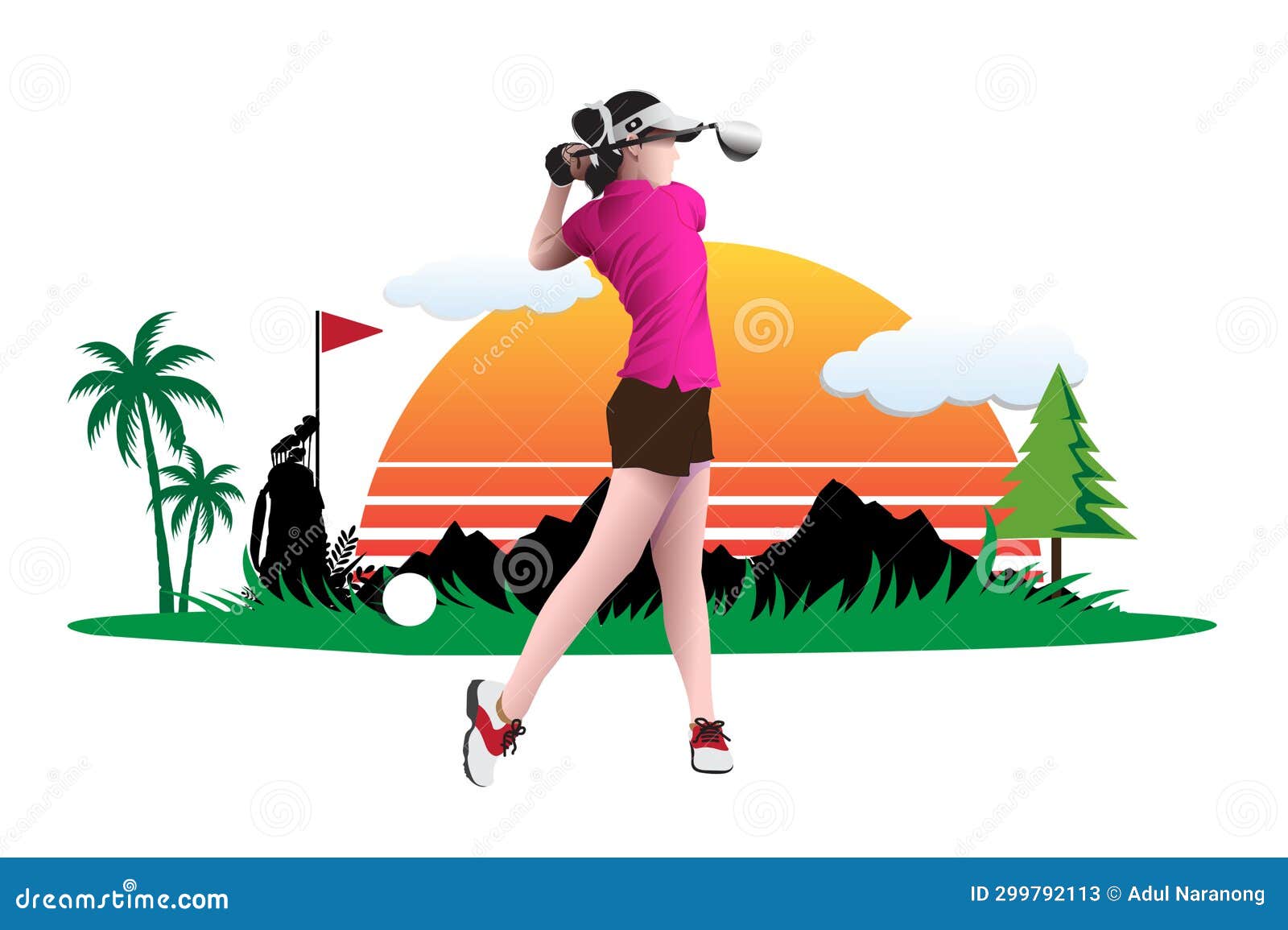 Golf Course Logo, Golf Course Stock Illustration - Illustration of ...