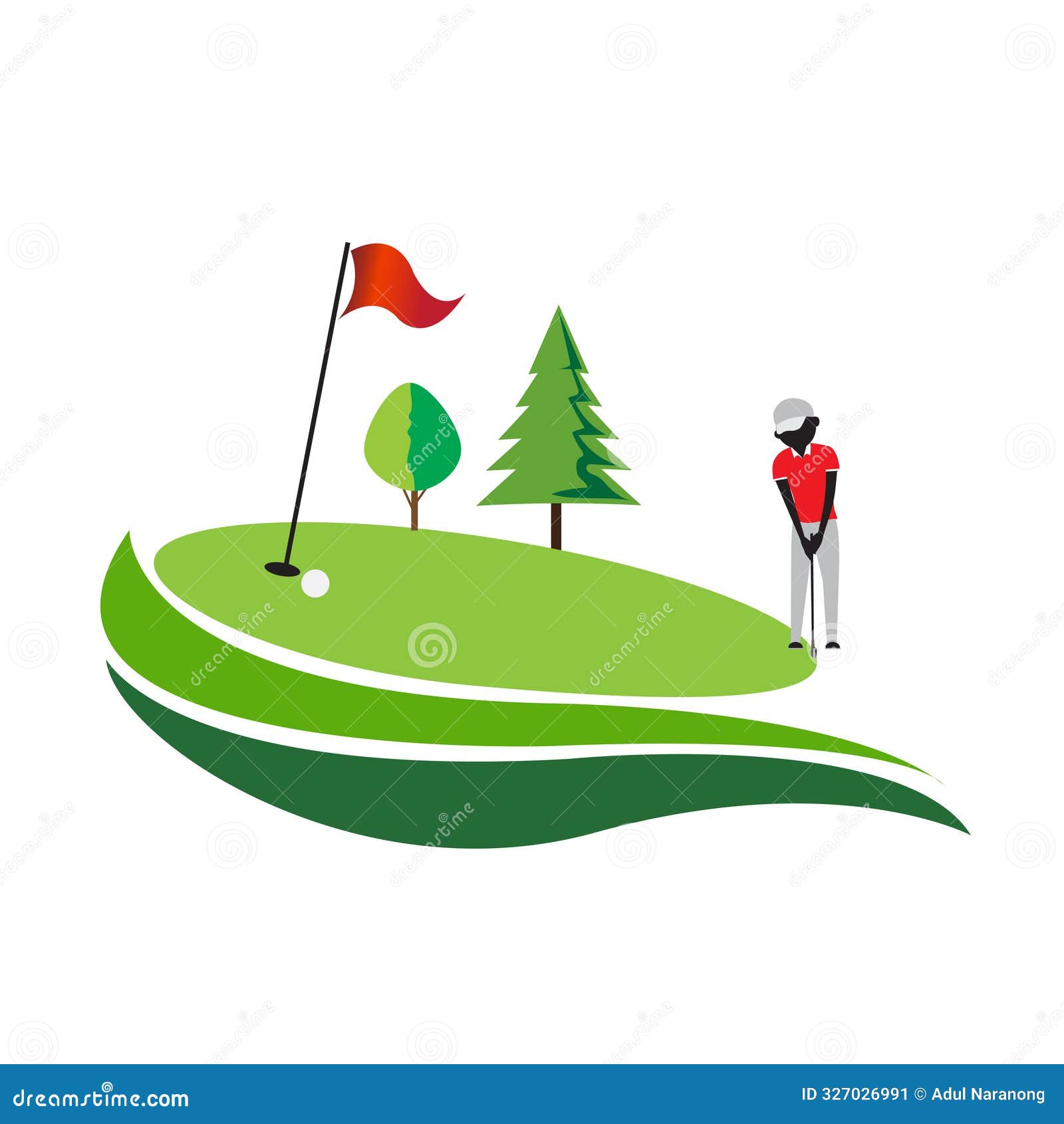 Golf course logo stock vector. Illustration of golf - 327026991